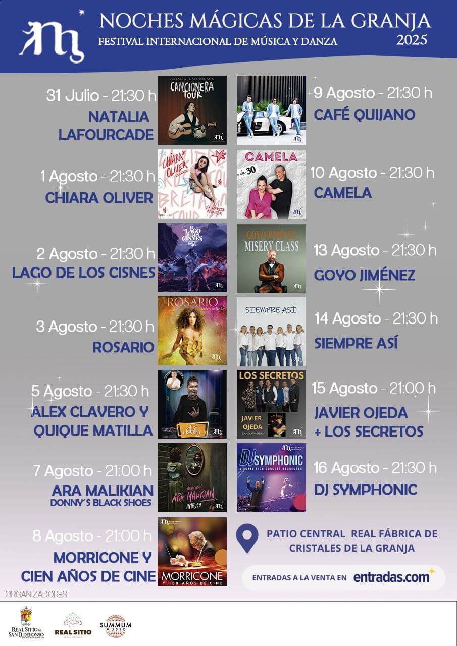 Camela, Javier Ojeda, Los Secretos y más en el cartel de las Noches ...